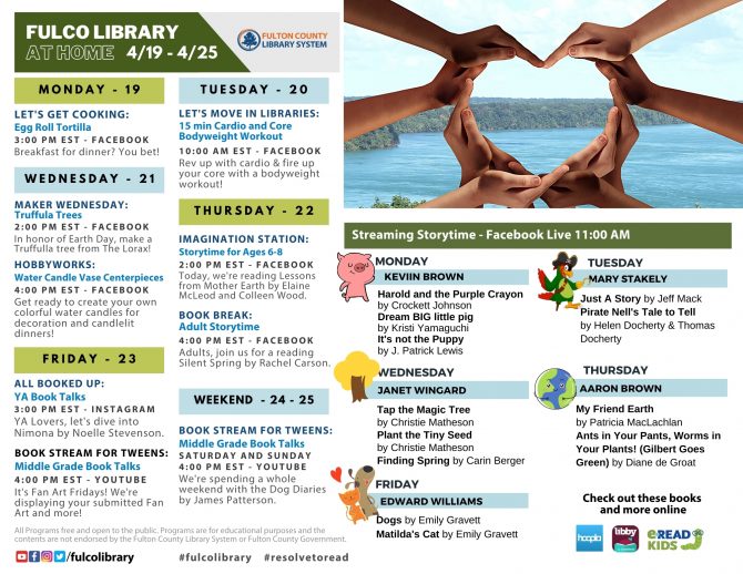 Your Week at FulcoLibrary – April 19 – 25 | Fulton County Library System