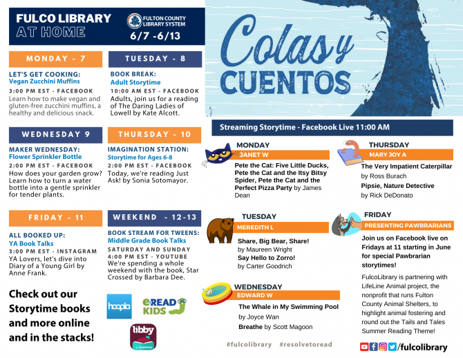 Your Week at Fulco Library – June 7 – June 13, 2021 | Fulton County ...